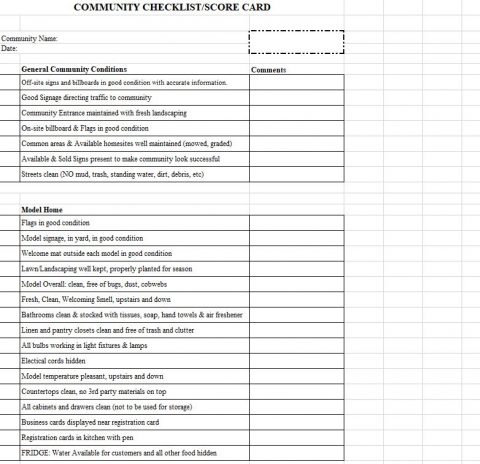 Blank Community Scorecard - Sales Solve Everything